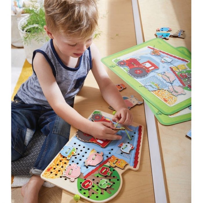 HABA - Threading Farm | Knock On Wood Toys