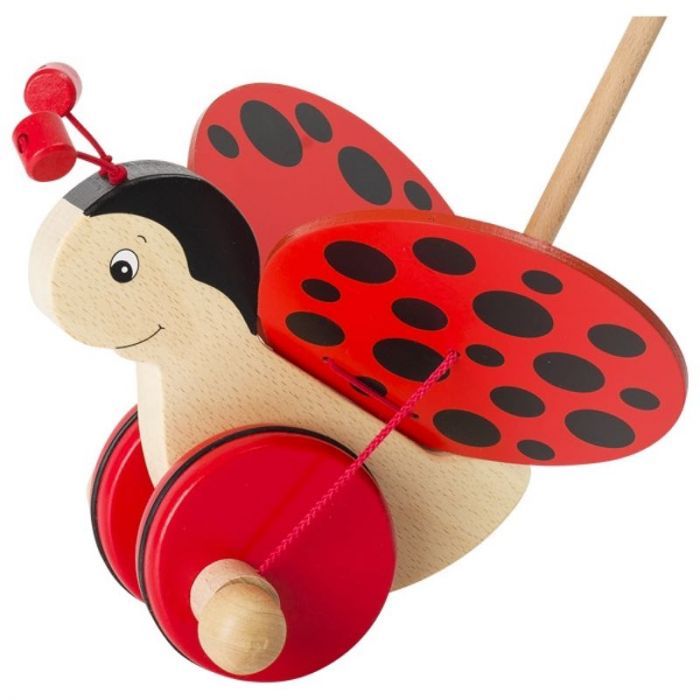 Goki Ladybird Florah Push Along | Wooden Push Along | Baby & Toddler ...
