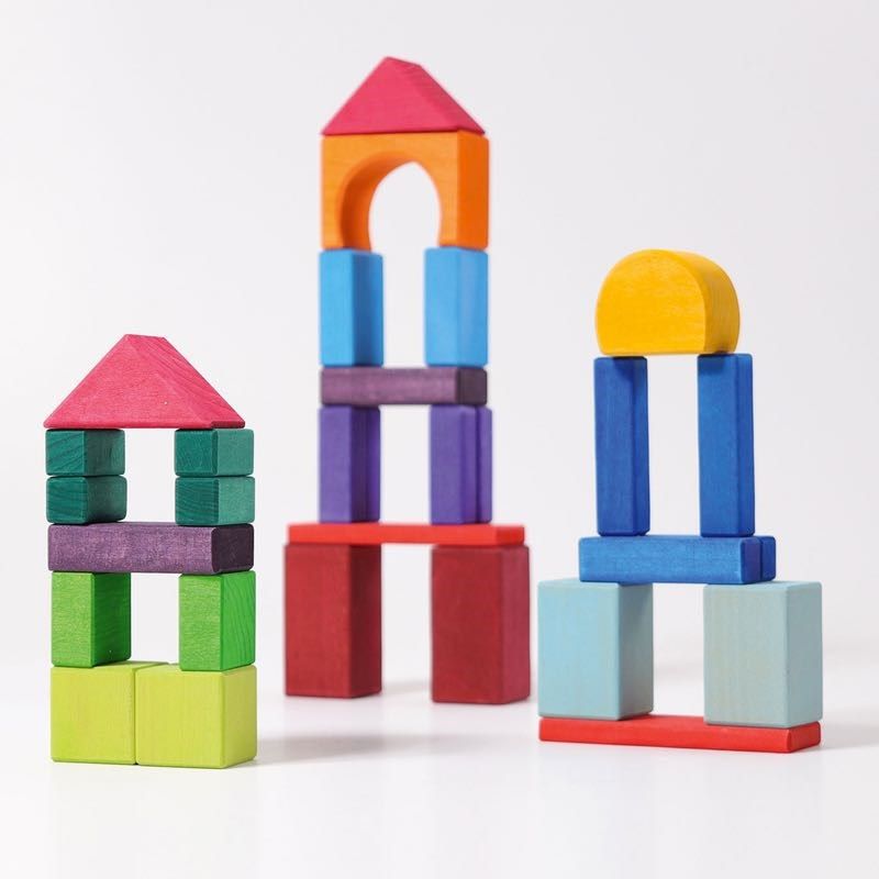 Grimm's - 30 Coloured Geo Blocks | Grimm's Spiel und Holz Design ...