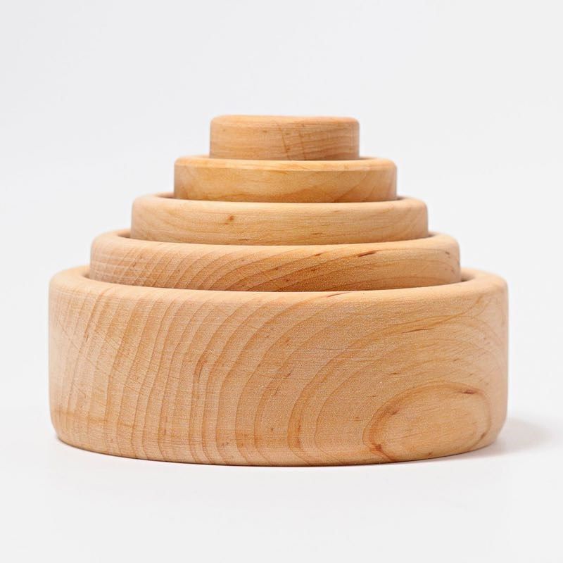 Stacking Bowls Natural by Grimm's | Grimm's Spiel un Holz | Waldorf ...