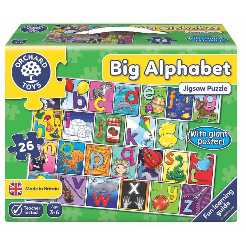 Orchard Toys - Big Alphabet Puzzle & Poster 26pc | Jigsaw Puzzles ...
