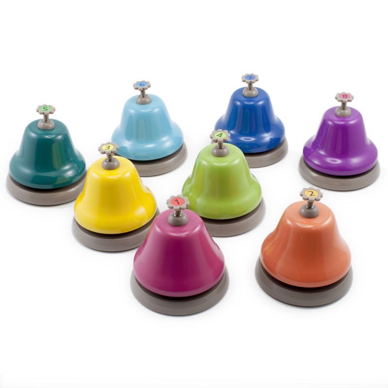 Rainbow Desk Bells - 8 Piece Set | Knock On Wood Toys