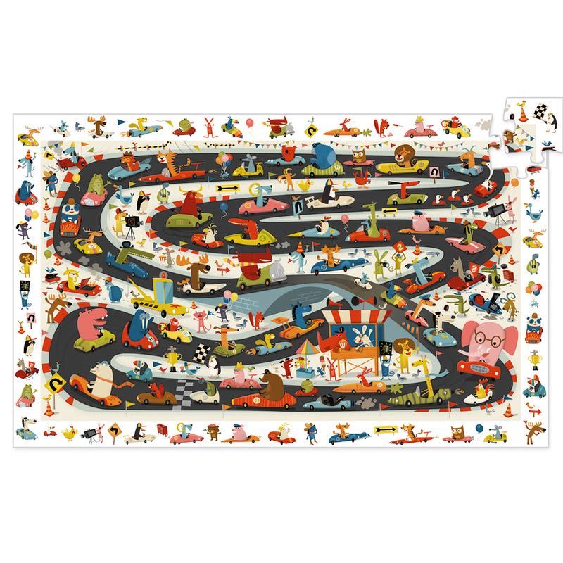 Djeco - Rallye Automobile 54 piece Puzzle Observation | Jigsaw Puzzle ...