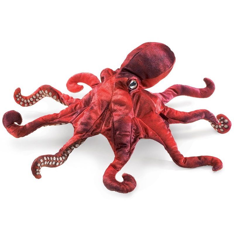 Folkmanis Puppets - Red Octopus - 2974 | Knock On Wood Toys