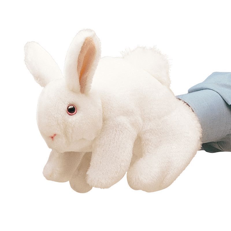Folkmanis Puppets White Bunny Rabbit Puppet | Rabbit Puppet | Folkmanis ...