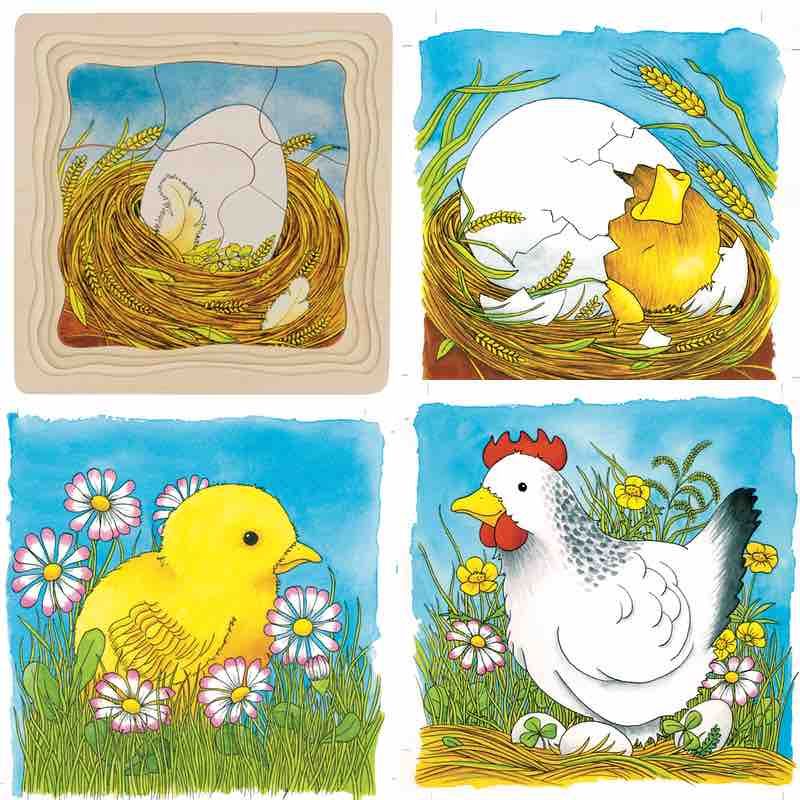 Goki - Chicken Egg 4 Layer Puzzle | Knock On Wood Toys