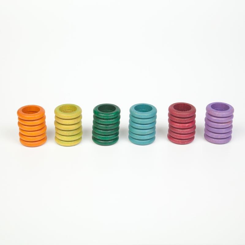 Grapat - Rings x 36 No Basic Colours | Knock On Wood Toys