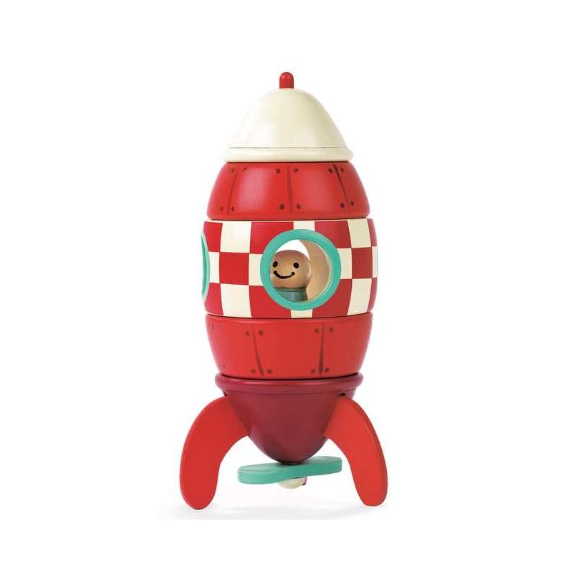 Janod Magnetic Rocket | Magnetic Puzzle Rocket Ship | Magnetic Toys ...