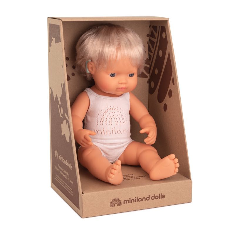 Miniland Doll - Anatomically Correct Baby - Caucasian Girl with Hearing ...
