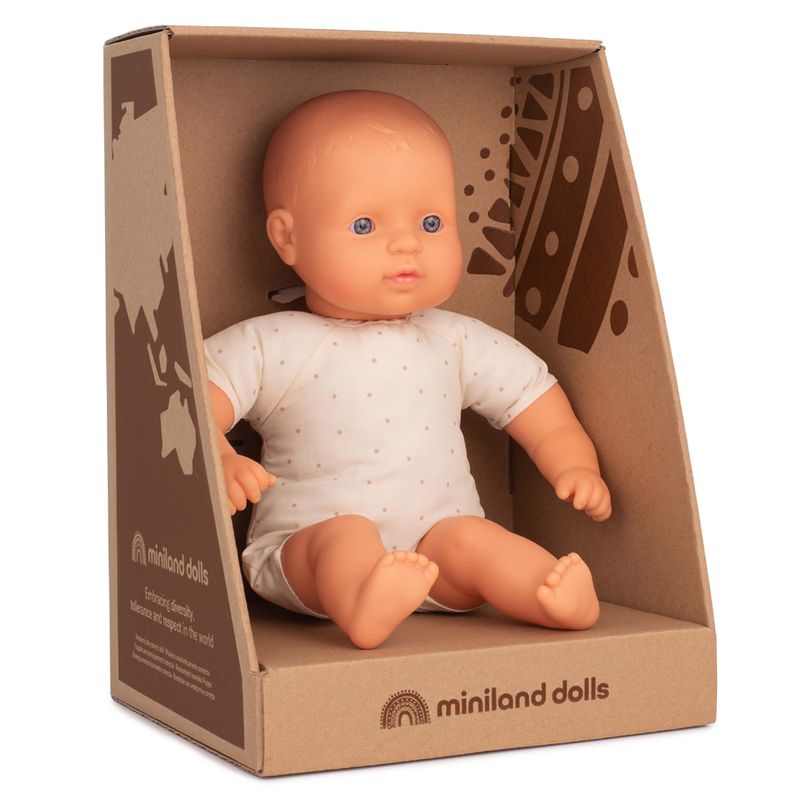 Miniland Dolls - Soft Bodied with articulated head, Caucasian, 32 cm ...