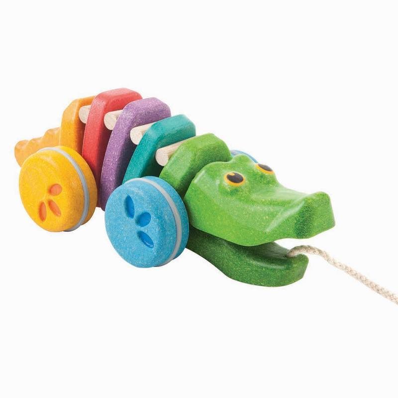 Plan Toys - Dancing Alligator Rainbow Edition | Knock On Wood Toys