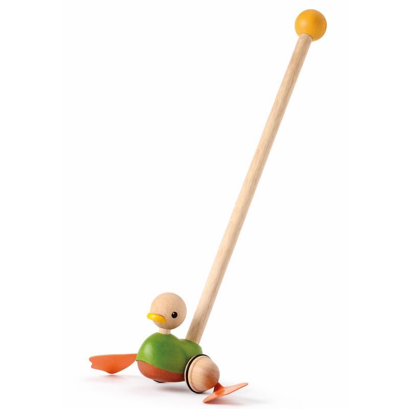 Plan Toys - Push Along Duck | Knock On Wood Toys